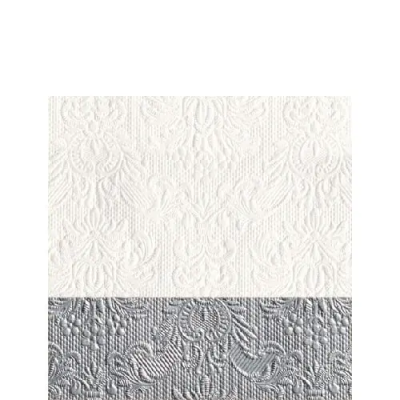 AMBIENTE Elegance Dip Silver dombornyomott papírszalvéta 25x25cm,15db ...