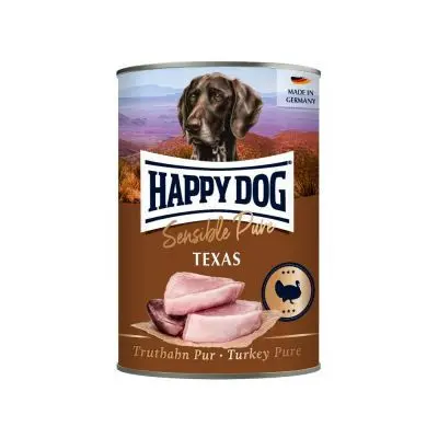 Happy Dog Texas konzerv Pulyka 400gr - Kutyaeledel: árak ...