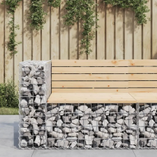 tömör fenyőfa gabion kerti pad 92x71x65,5 cm - Kerti bútor: árak ...